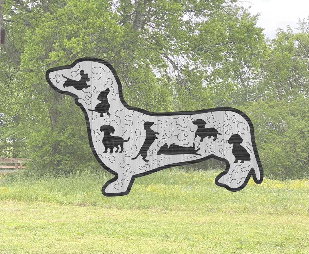 Dachshund Puzzle Laser Cut File, DIGITAL FILE ONLY - Etsy