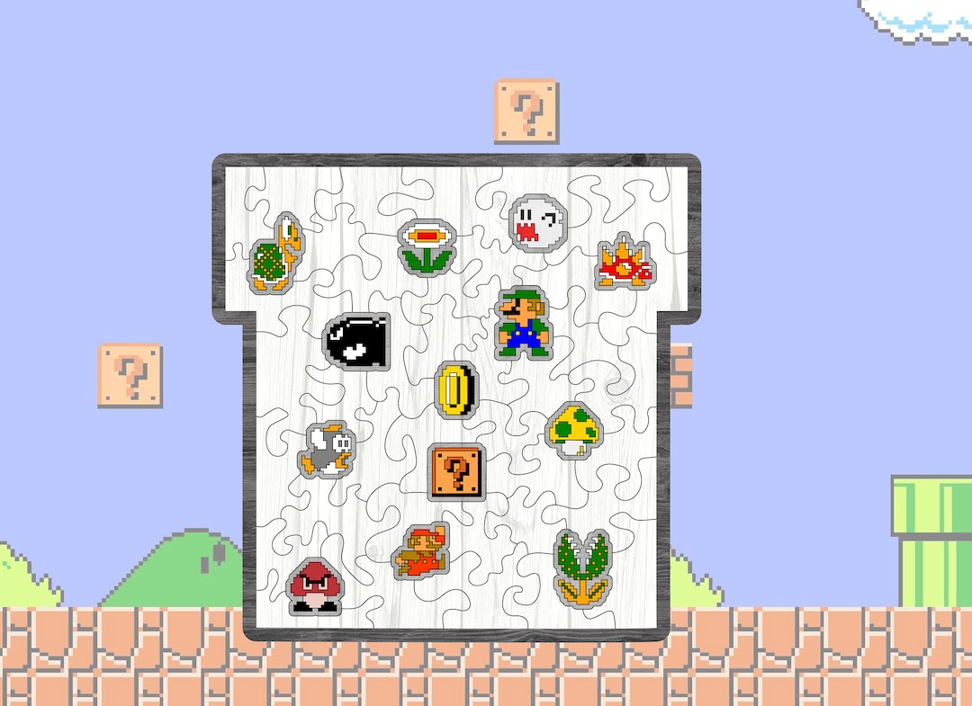 Retro Game Puzzle Laser Cut File DIGITAL FILE ONLY - Etsy