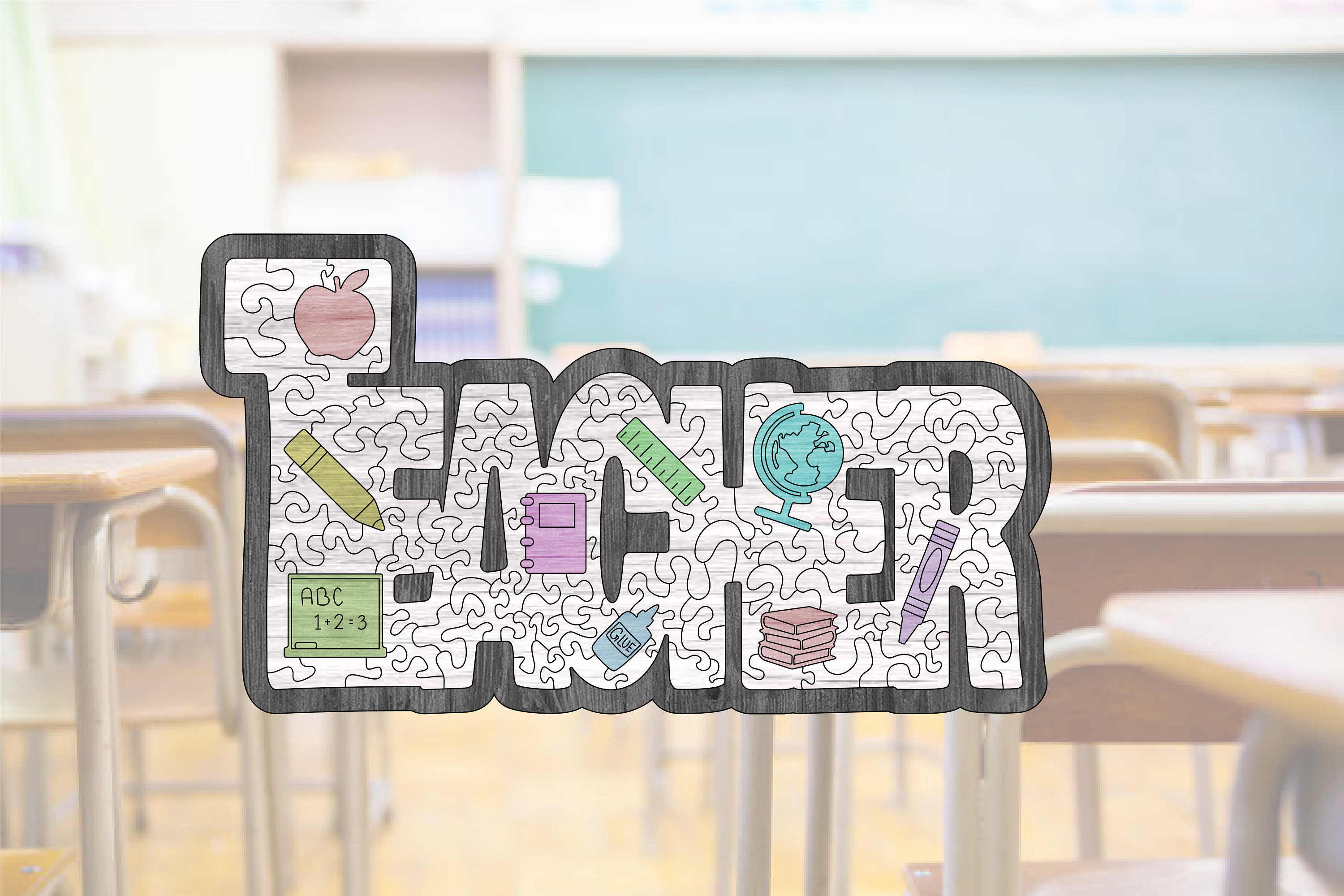 Teacher Puzzle - Etsy