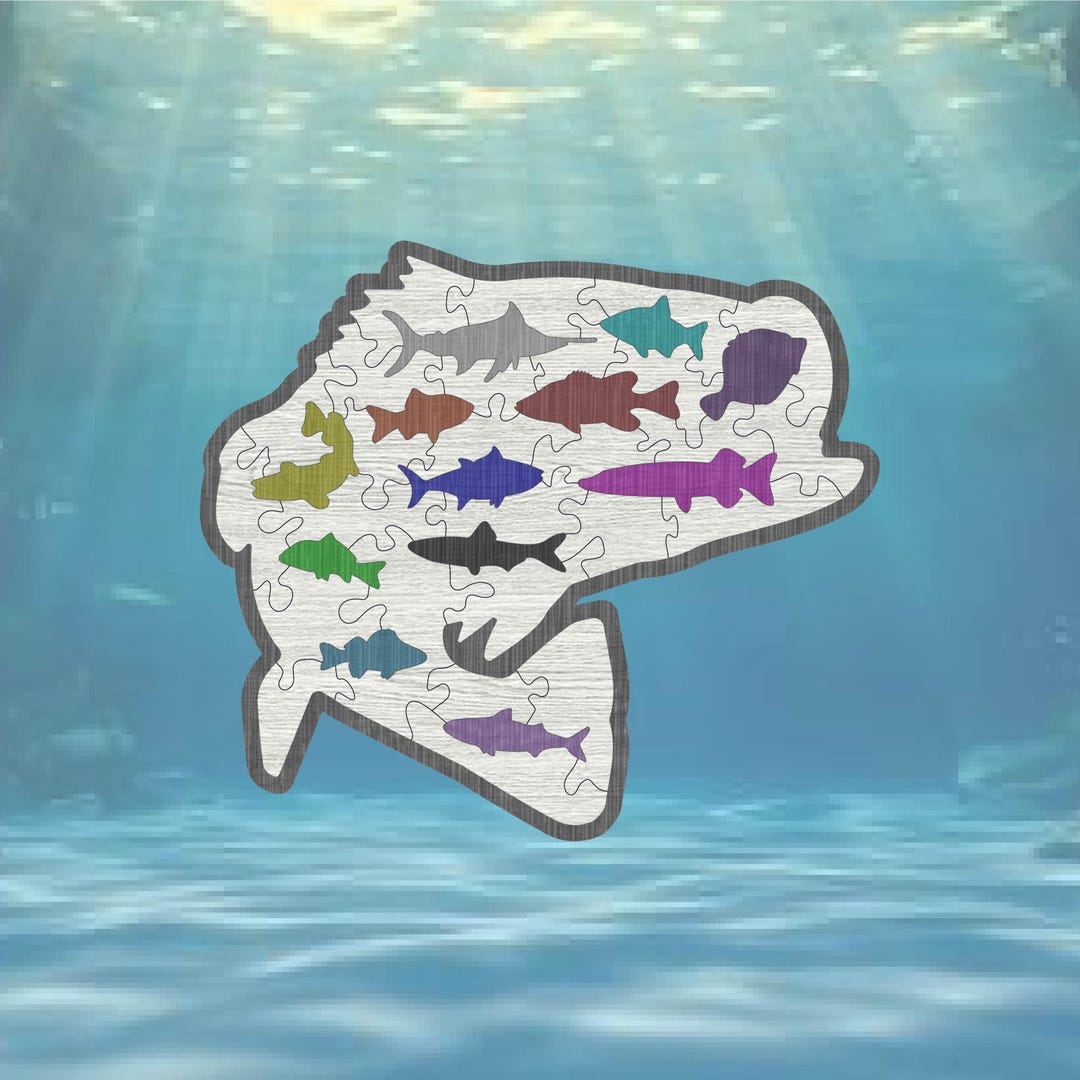 Fish Puzzle Laser Cut File DIGITAL FILE ONLY - Etsy
