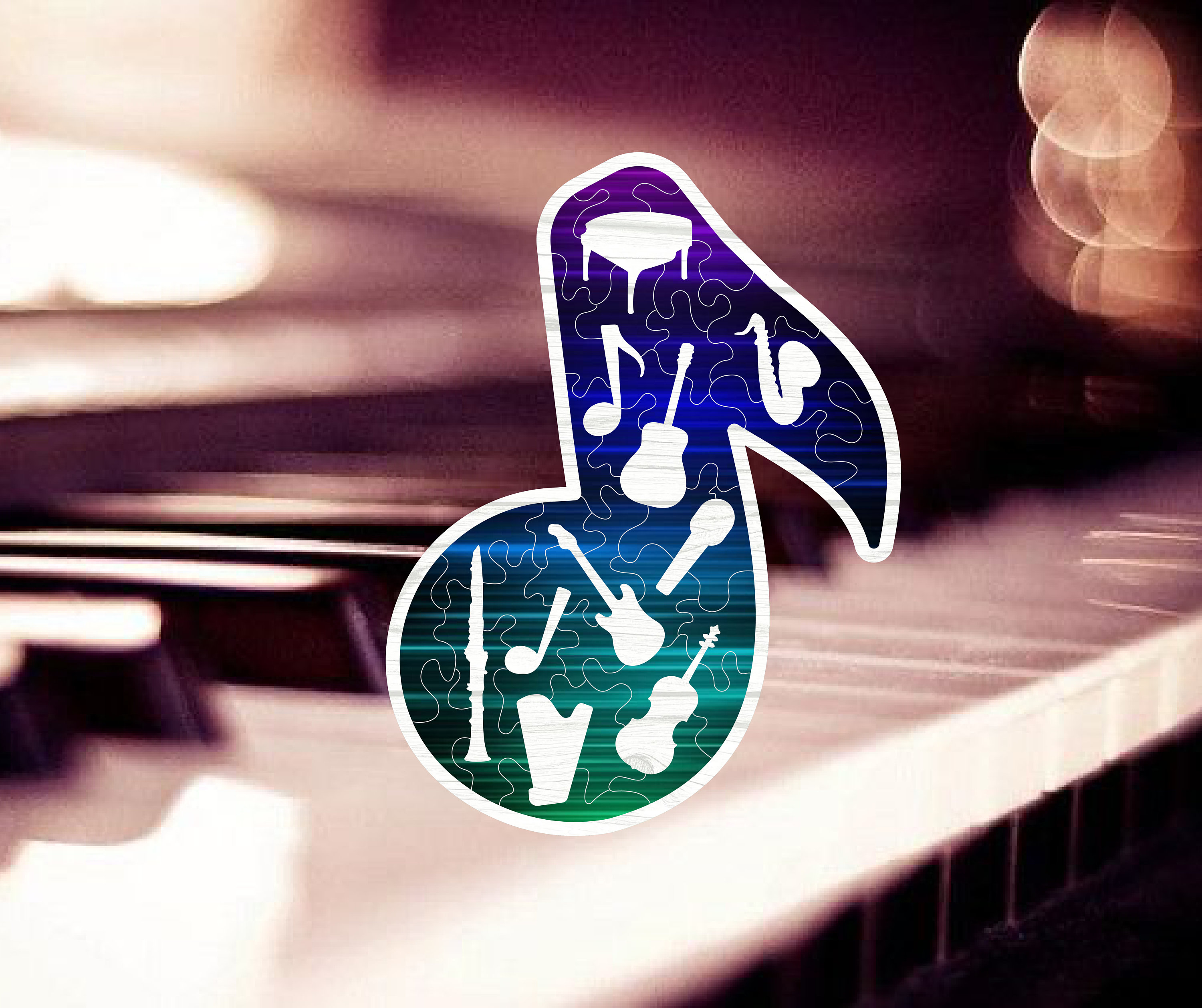 Music Note Puzzle Laser Cut File DIGITAL FILE ONLY - Etsy