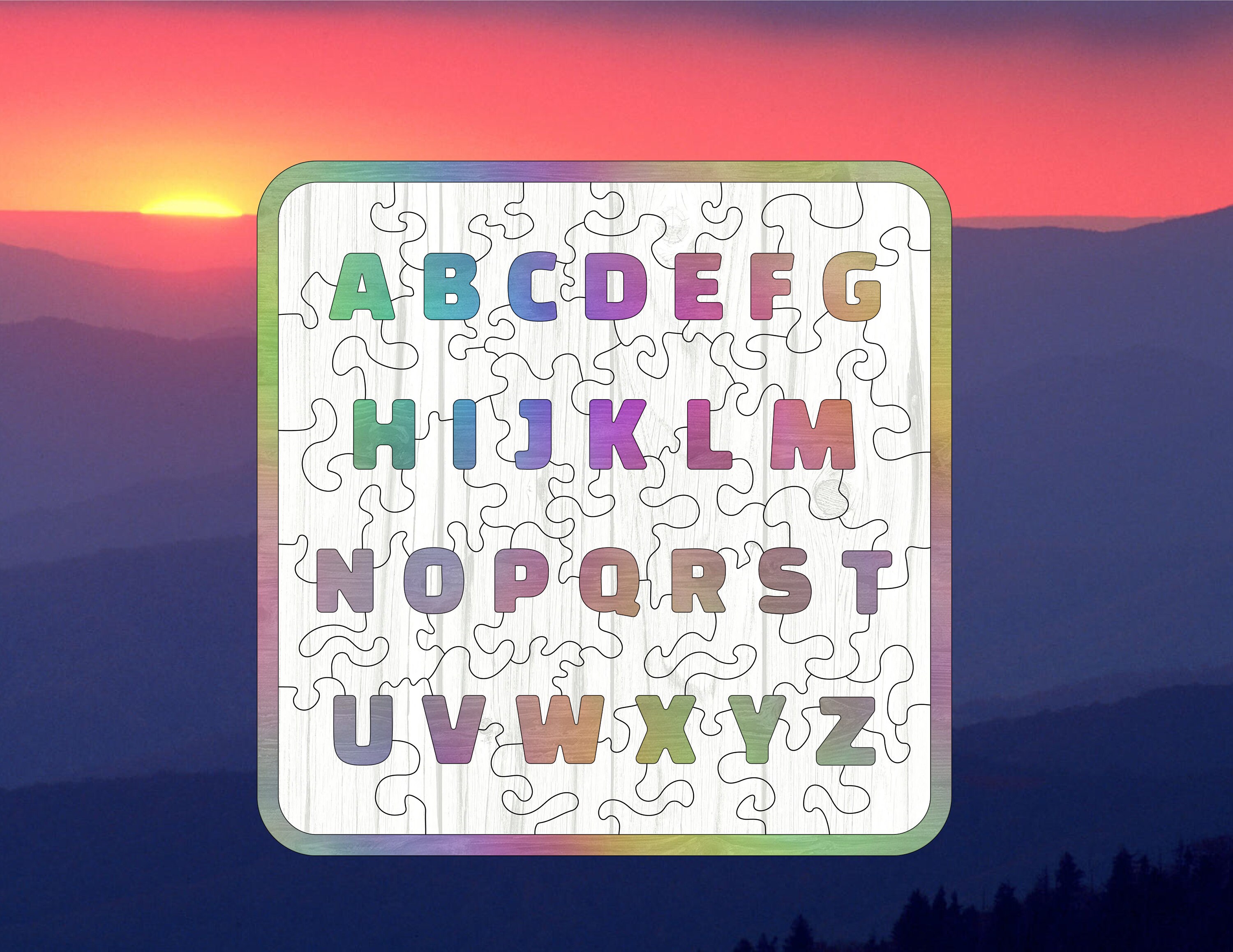 ABC Puzzle Laser Cut File Digital File ONLY - Etsy