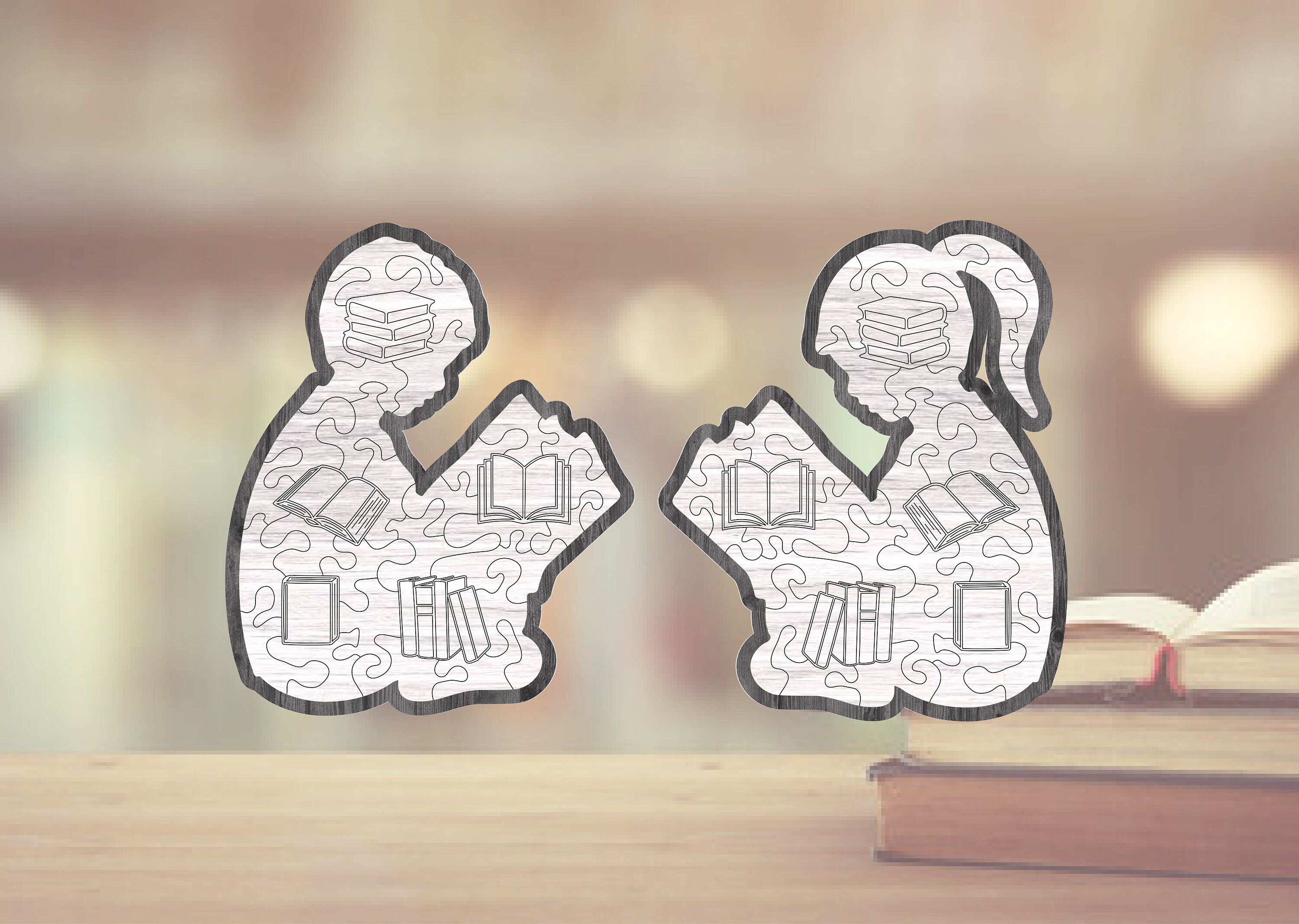 Book Puzzle Laser Cut File DIGITAL FILE ONLY - Etsy