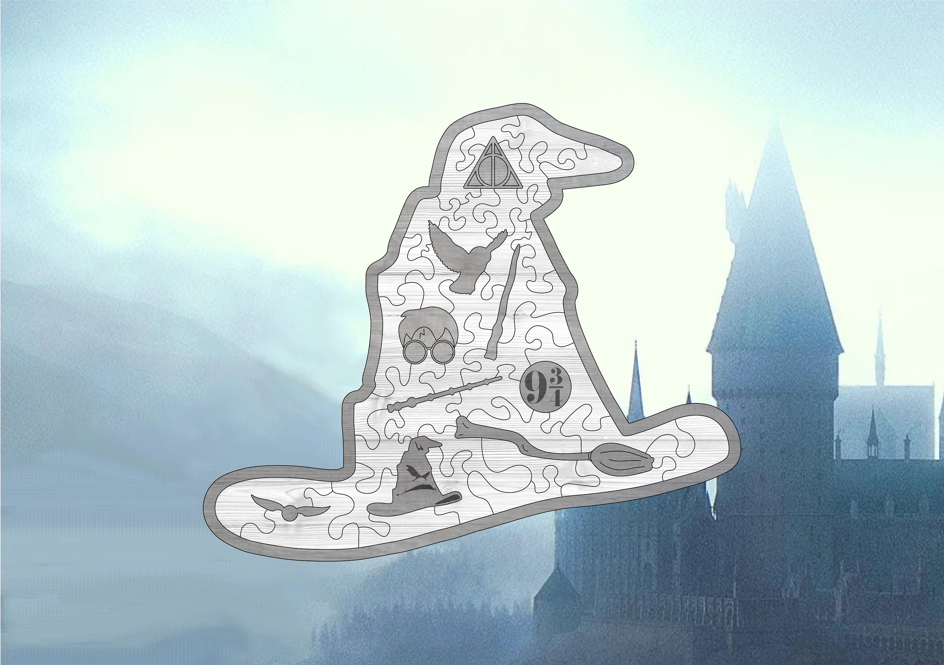Wizard Puzzle Laser Cut File 3 Variations DIGITAL FILE - Etsy