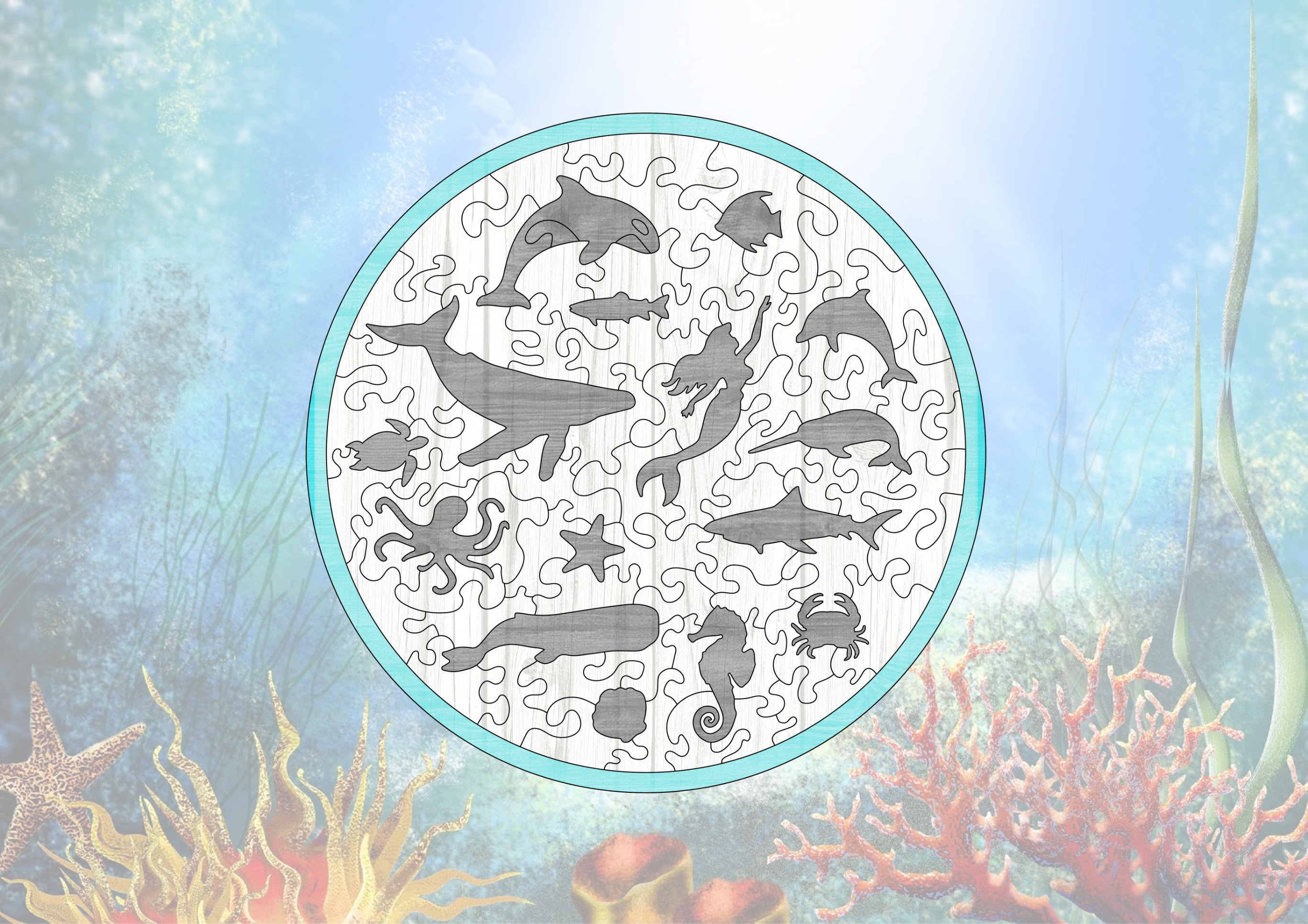 Ocean Puzzle Laser Cut File DIGITAL FILE ONLY - Etsy UK