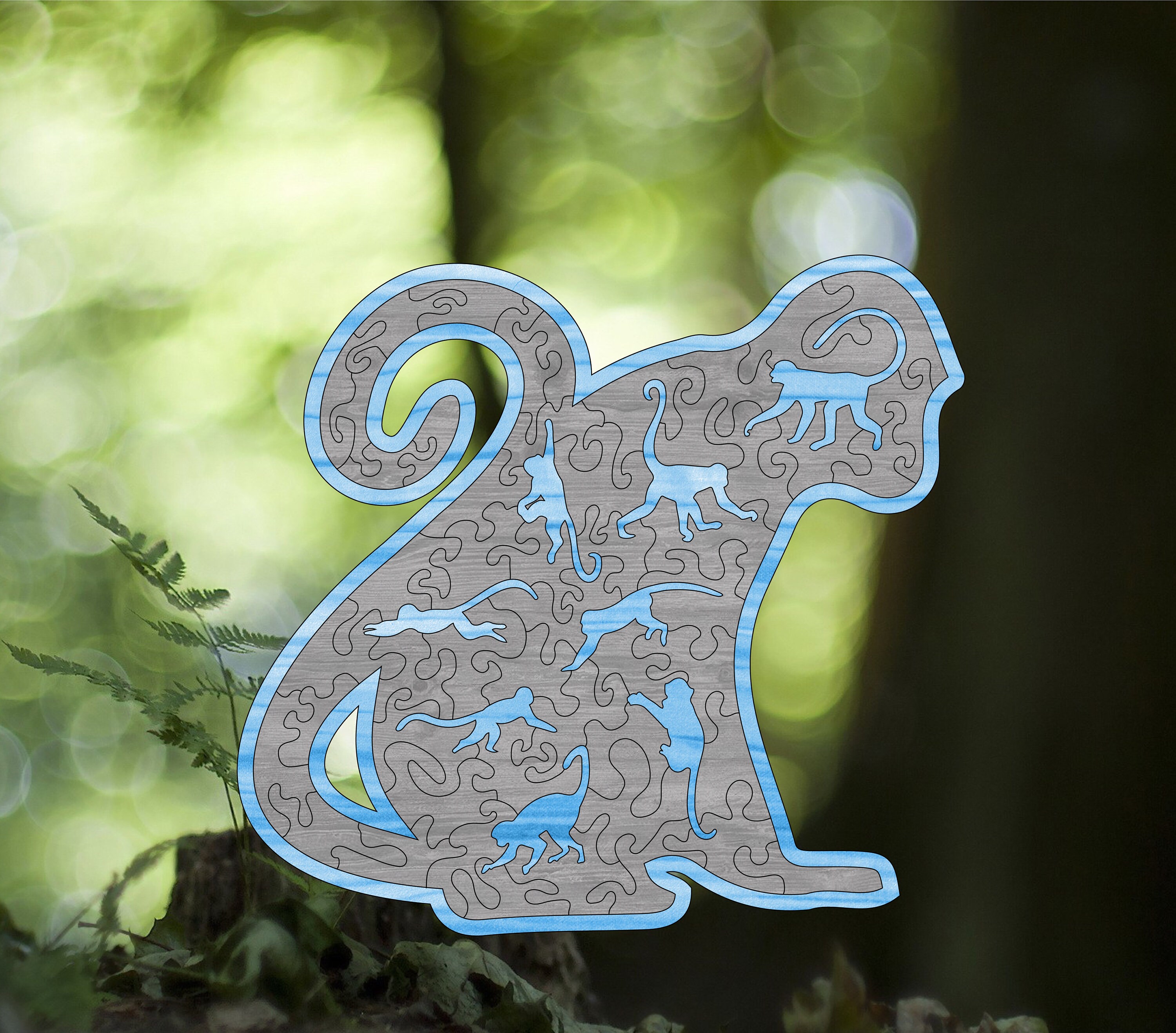 Monkey Puzzle Laser Cut File DIGITAL FILE ONLY - Etsy