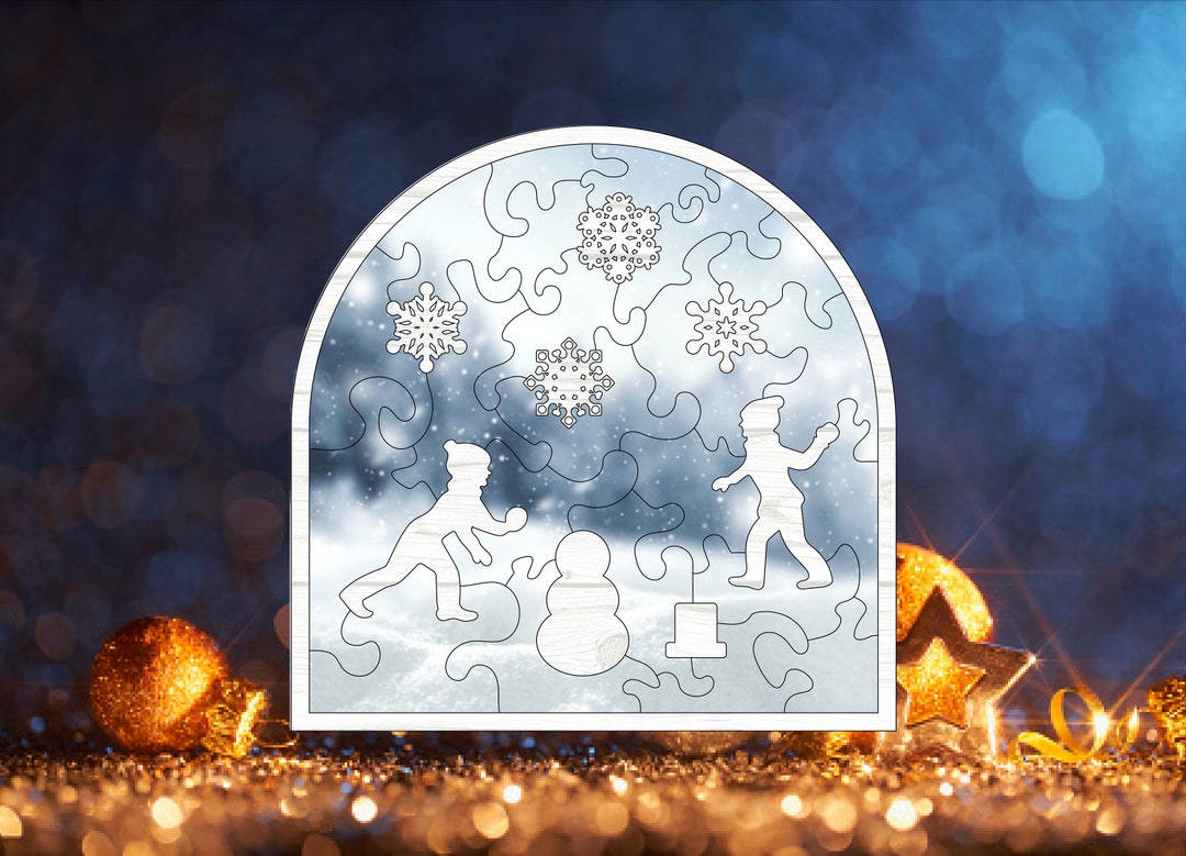 Snow Globe Puzzle Laser Cut File DIGITAL FILE ONLY - Etsy
