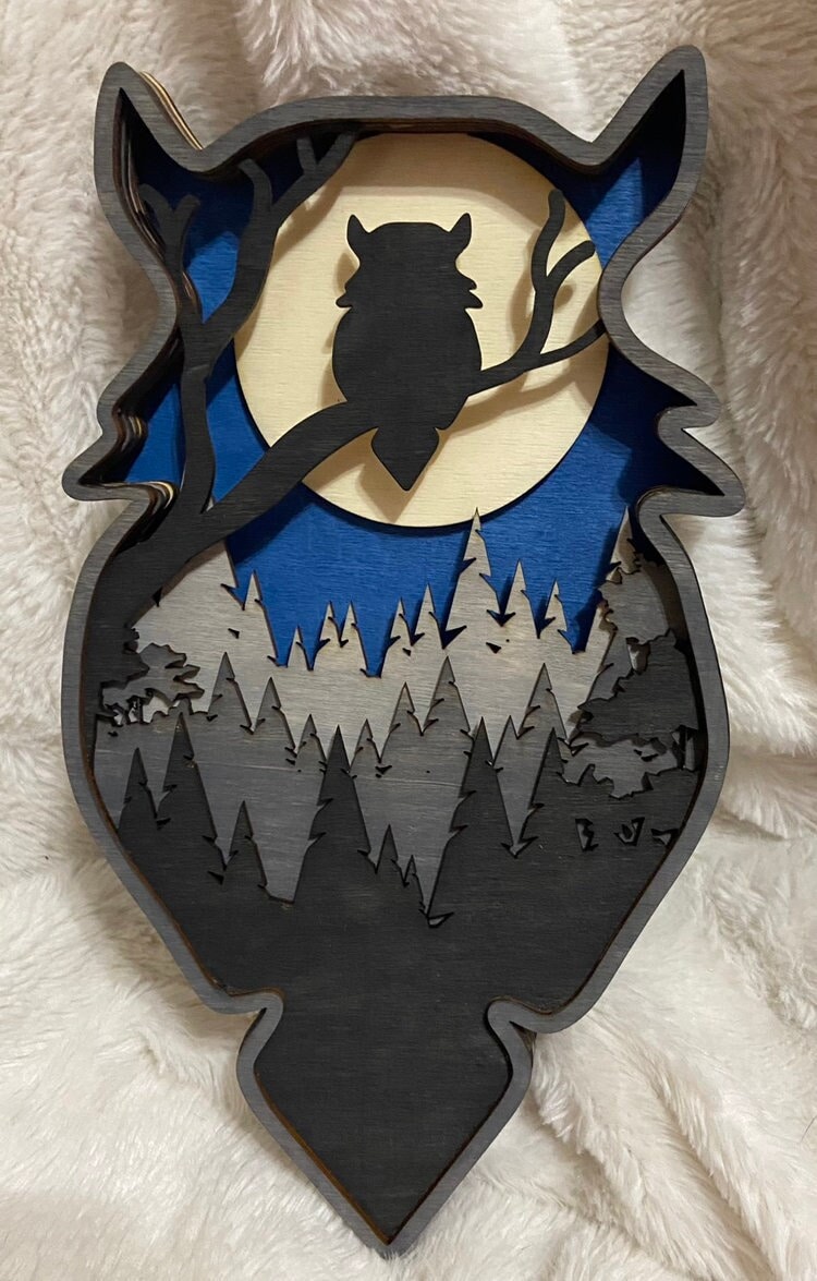 Layered Owl Cut File Digital Download Only - Etsy