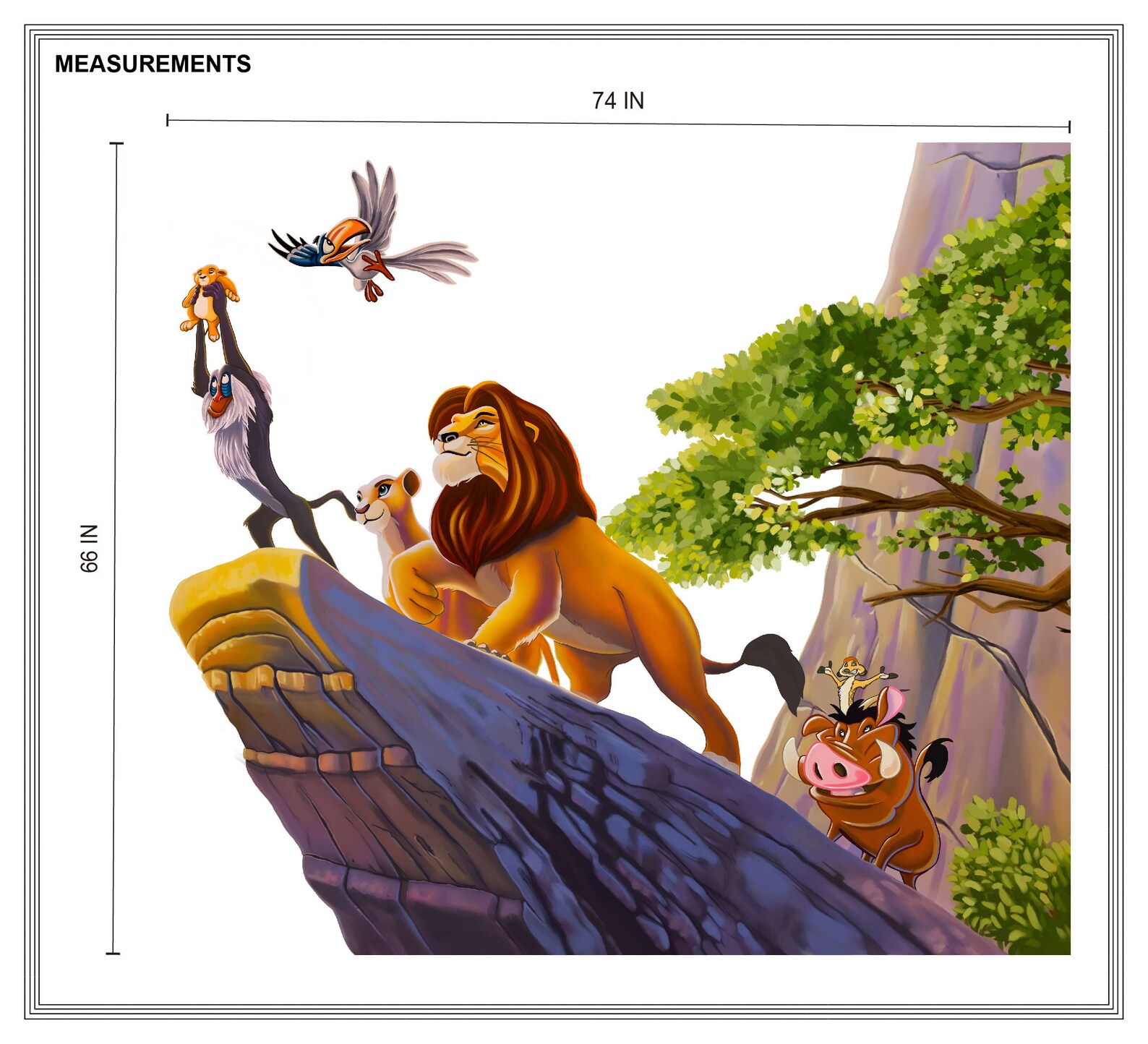 Simba Wall Decor for Kids Room Lion King Wall Decals Nursery Hakuna ...