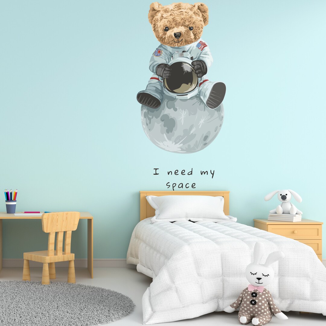 Removable Toy Bear Wall Decal Astro Bear Wall Sticker Animal Wall Art ...