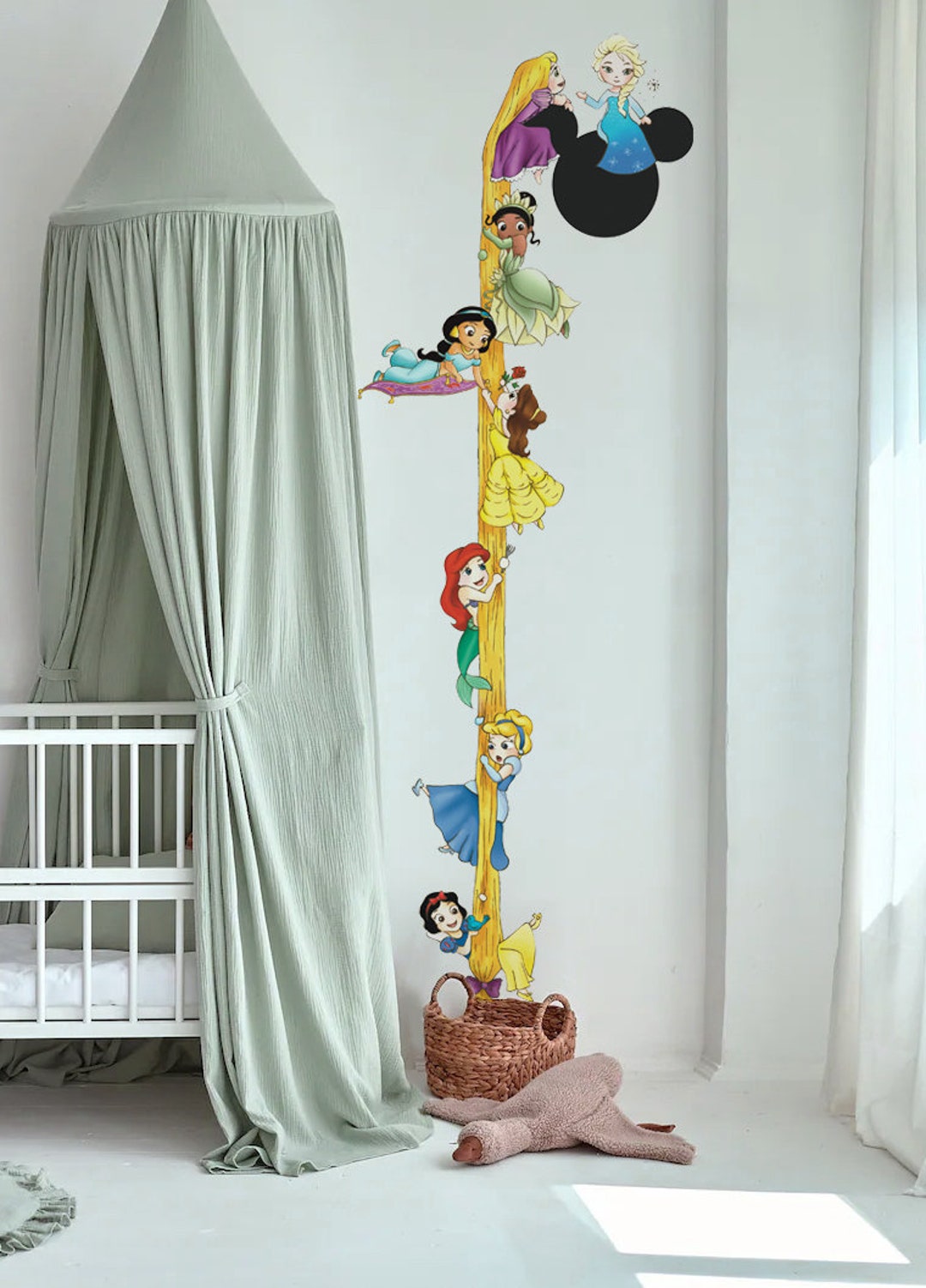 Princess Wall Decals for Girls Room Cute Princess Wall Sticker Nursery ...