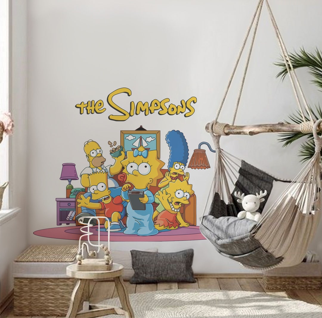 The Simpson Family Wall Decal, Simpson Wall Sticker for Kids, Wallpaper ...