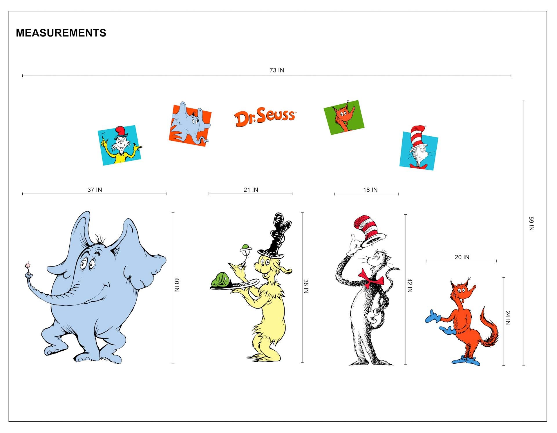 Dr Seuss Nursery Wall Decals High Resolution Photographs Create A Dr