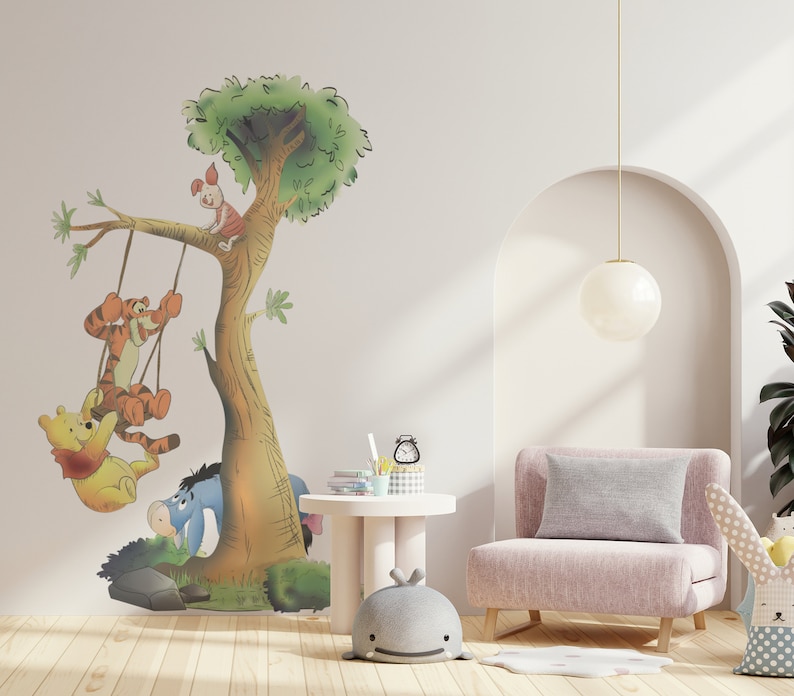 Removable Winnie the Pooh Wall Decal Eeyore Tigger Piglet Wall Sticker ...