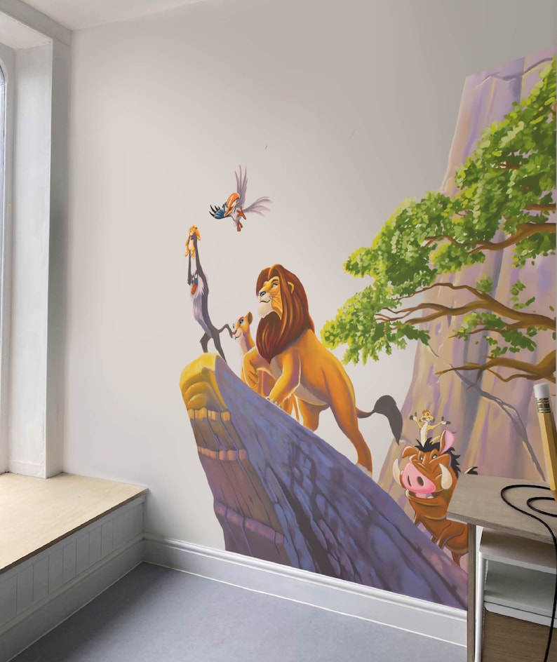 Simba Wall Decor for Kids Room Lion King Wall Decals Nursery Hakuna ...