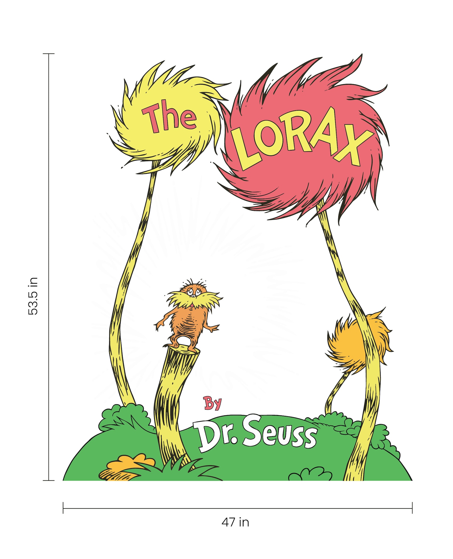 Dr Seuss Wall Decal the Lorax Trufulla Trees Wall Sticker for Nursery ...