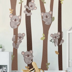 Koala Bears on Trees Wall Sticker, Wall Decal for Nursery, Wallpaper ...