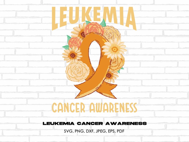 Leukemia Awareness Ribbon Svg Png Leukemia Cancer Awareness - Etsy