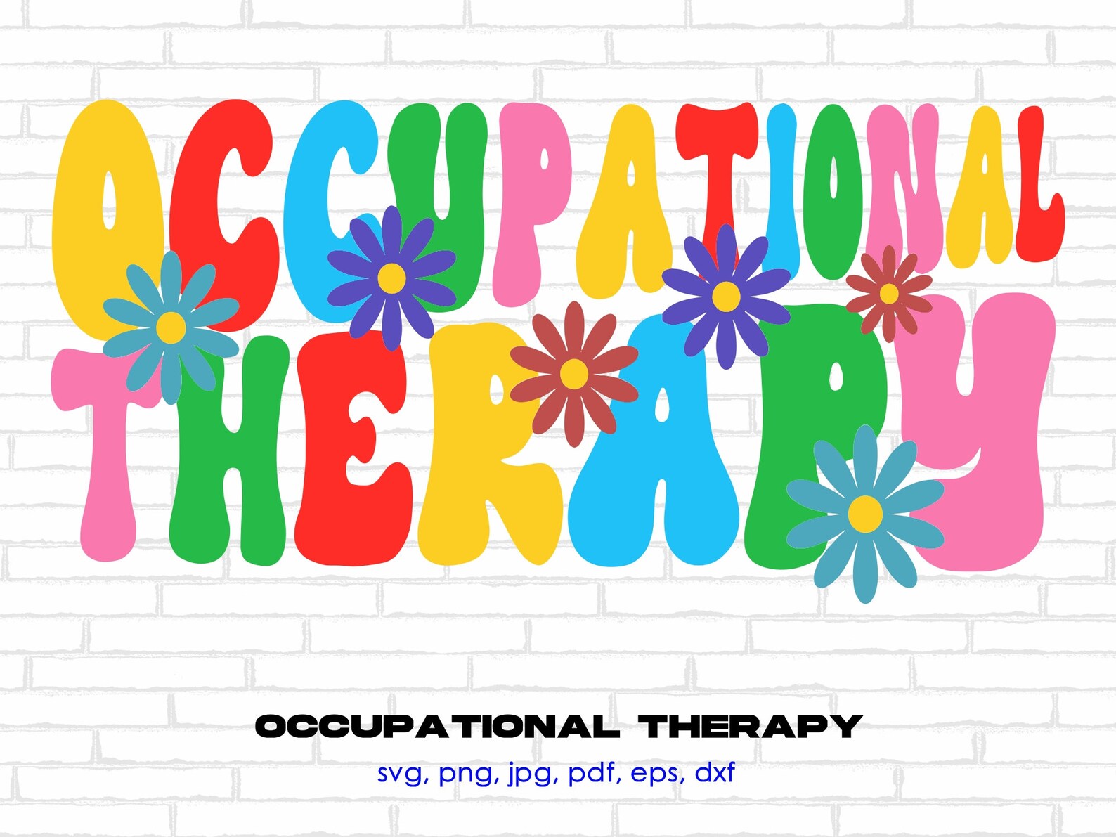 Occupational Therapy Svg Png Retro Occupational Therapy Etsy