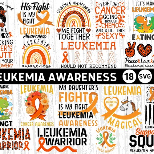Leukemia Awareness SVG Bundle 25 Designs Leukemia Cancer - Etsy