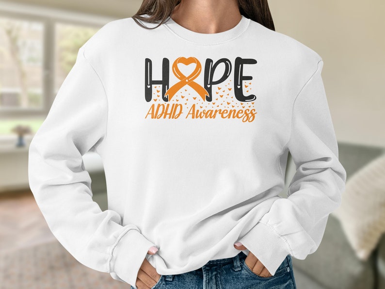 ADHD Awareness Svg Png ADHD Awareness Hope Svg Orange Ribbon - Etsy
