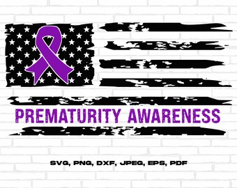 Prematurity Awareness Svg Flag - Etsy