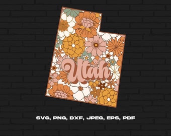 Utah Map Svg Png - Etsy