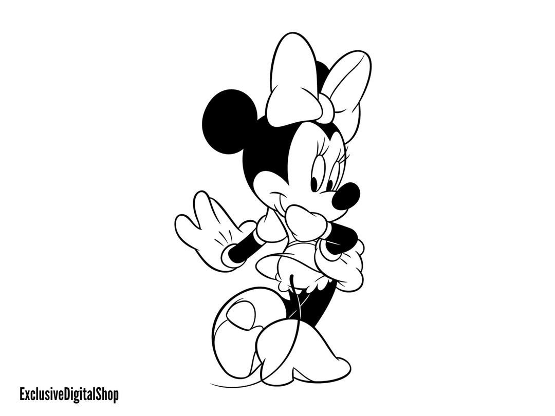 Minnie Mouse Cute Svg Mouse Svg Cut File Digital Download Svg Dxf Eps