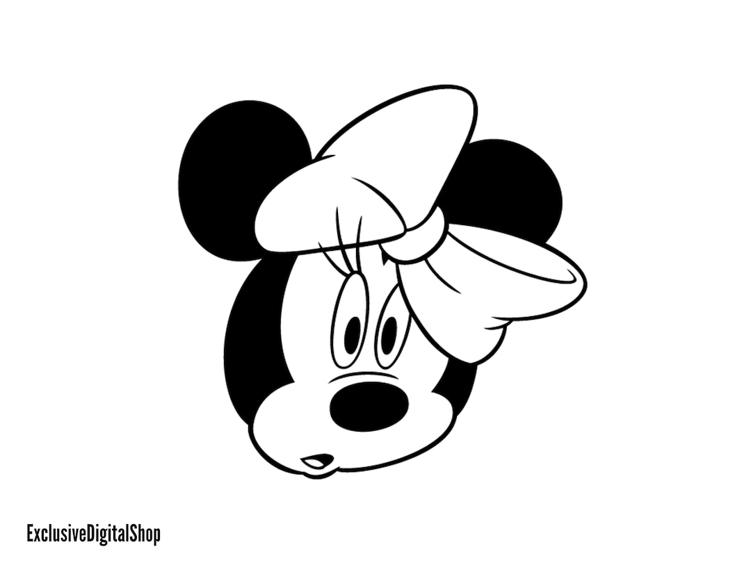 Minnie Mouse Head SVG, Mouse SVG, Cut File - Digital Download Svg Dxf ...