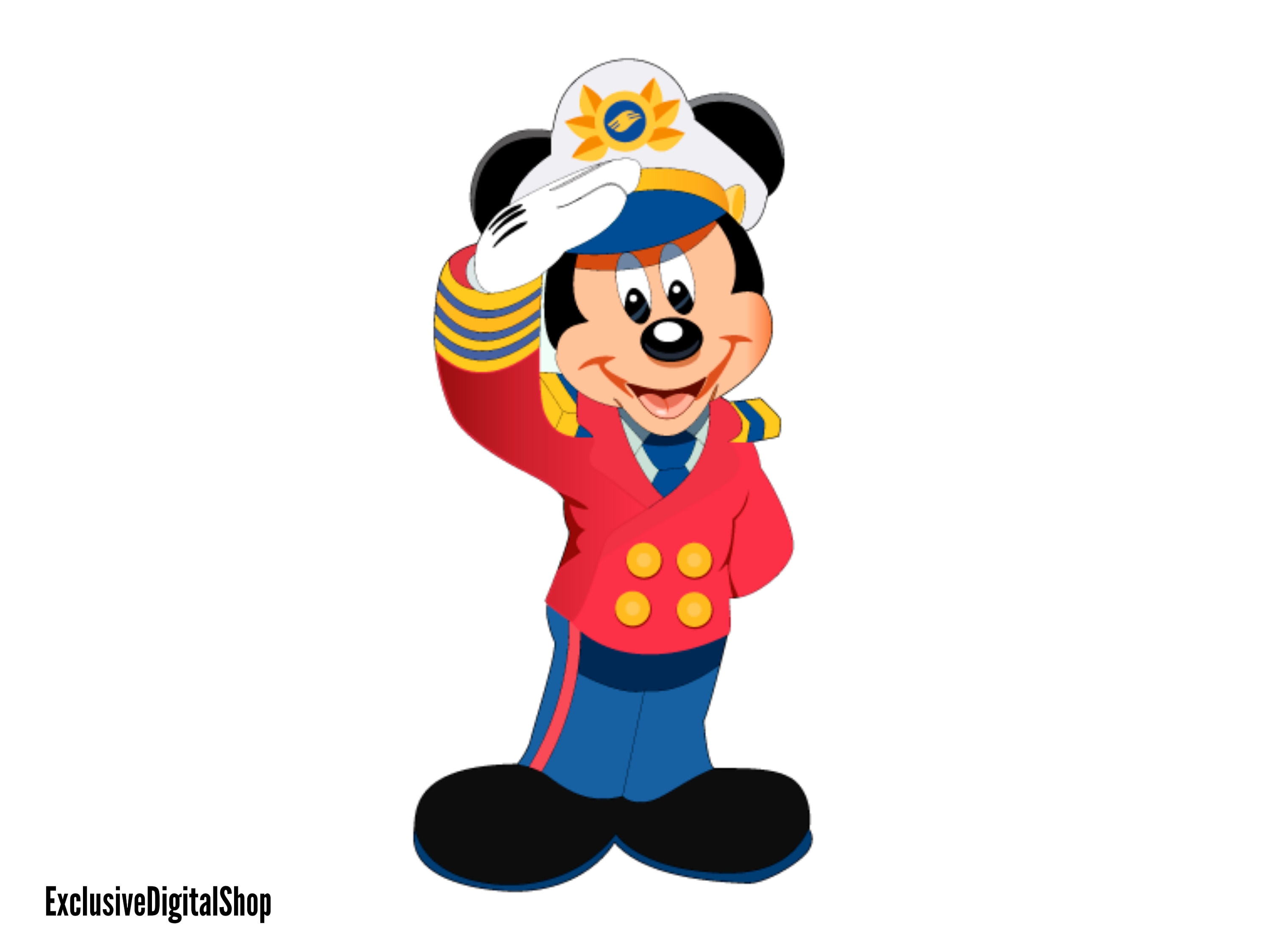 Mickey Mouse Captain SVG Mouse SVG Cut File Digital - Etsy New Zealand