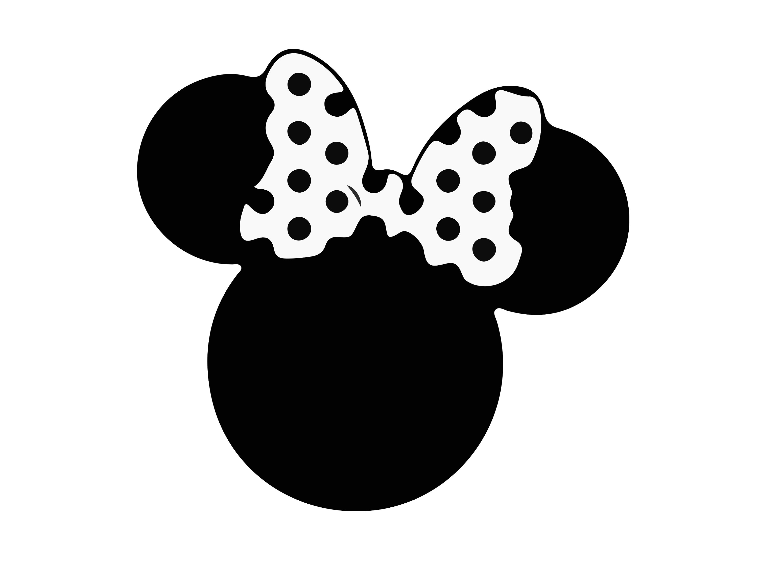 Minnie Maus Kopfsilhouette