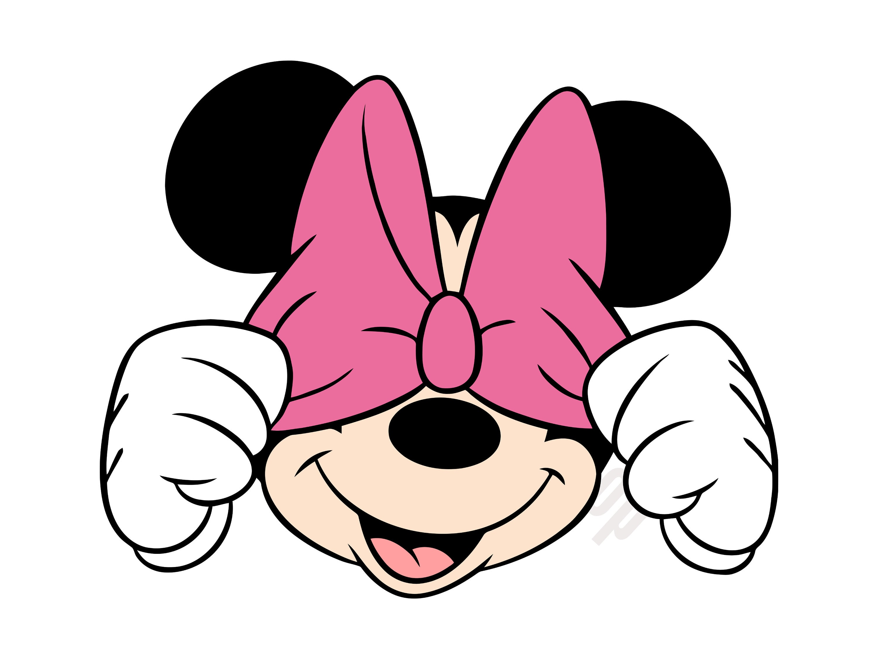 Minnie Mouse Cute Svg Minnie Mouse Svg Cut File Digital Etsy España