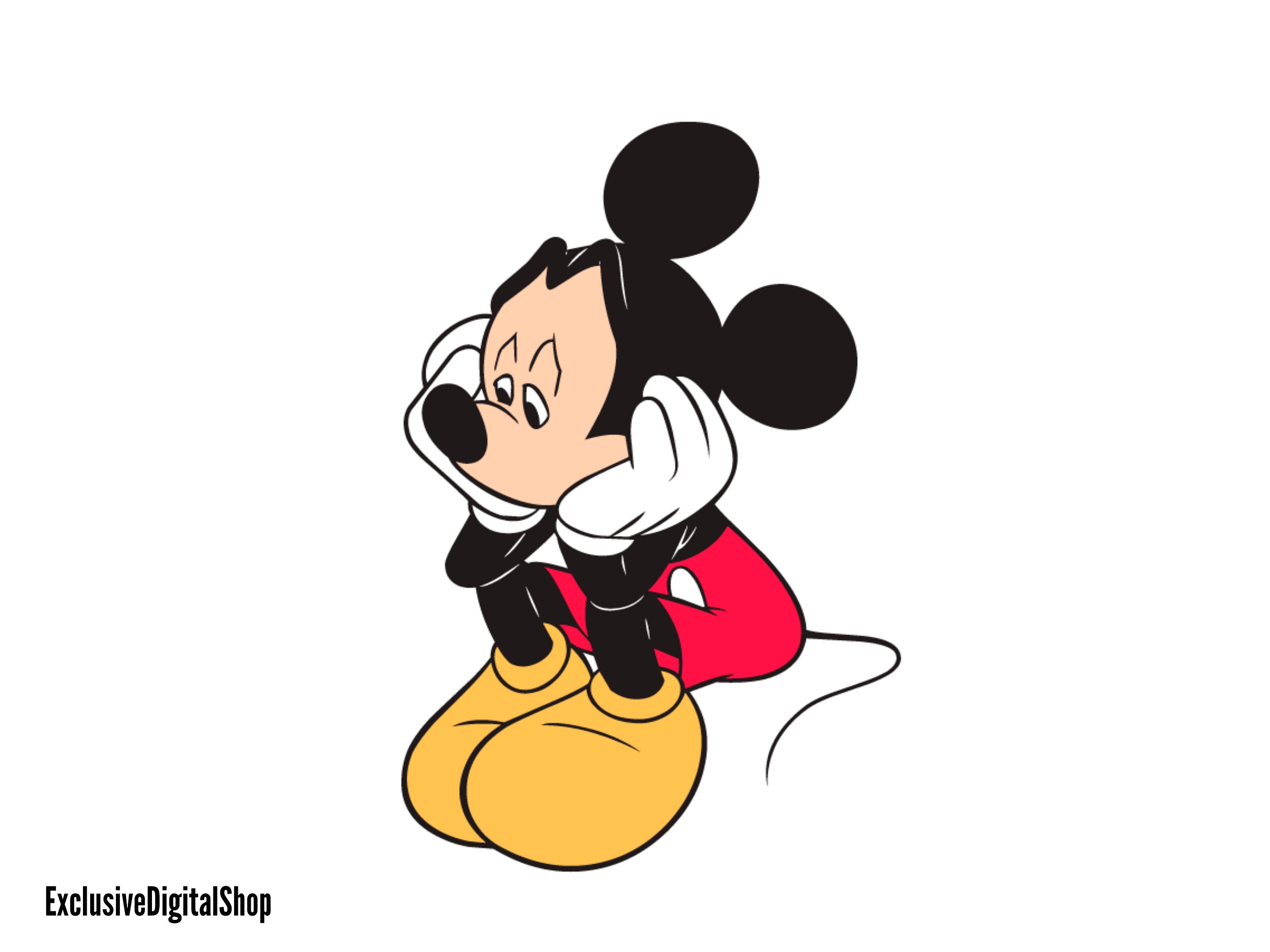 Mickey Mouse Sad SVG Mouse SVG Cut File Digital Download - Etsy Finland