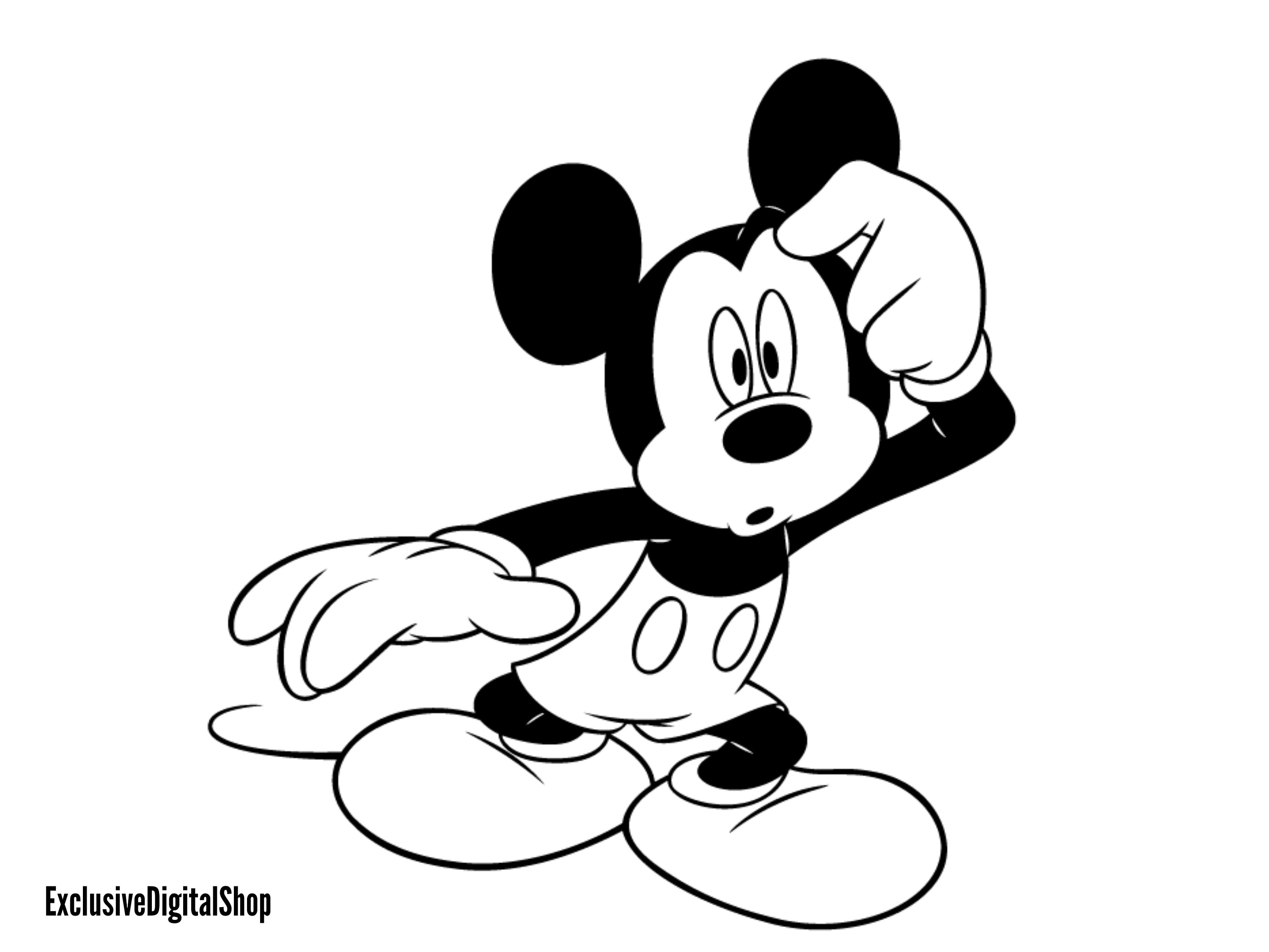 Mickey Mouse Staring SVG Mouse SVG Cut File Digital - Etsy UK