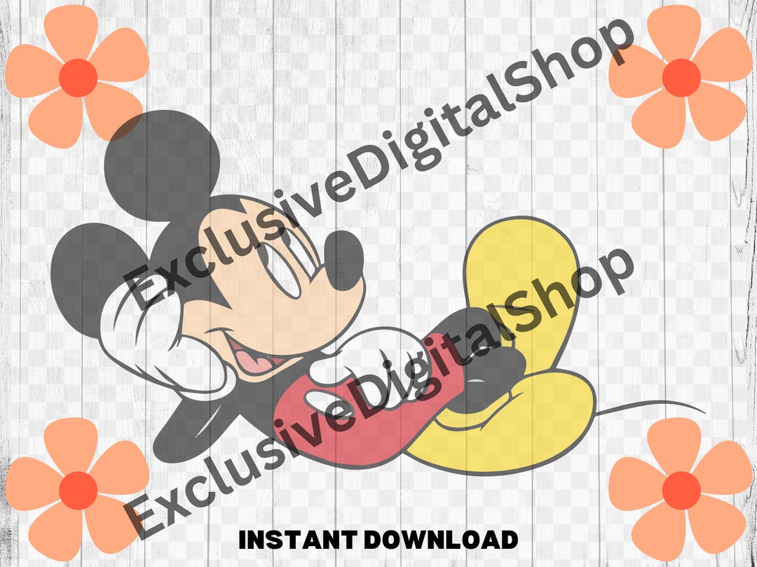 Mickey Mouse Layout Relaxing, Cut File - Digital Download Svg Png ...