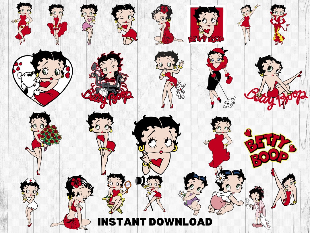 Betty 26 Bundle SVG, Boop SVG, Girl Cut File - Digital Download Svg Png Design for Cricut or ...