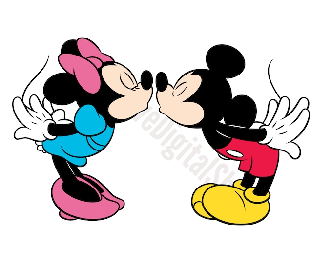 Mickey & Minnie Kiss SVG, muis SVG, bestand knippen - digitale download ...