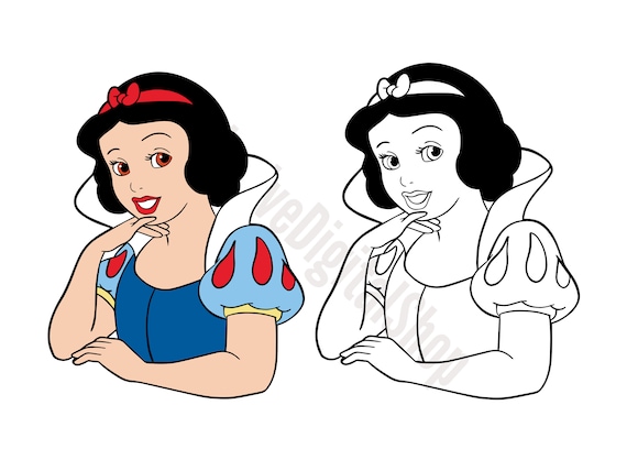 Snow White Face Drawing