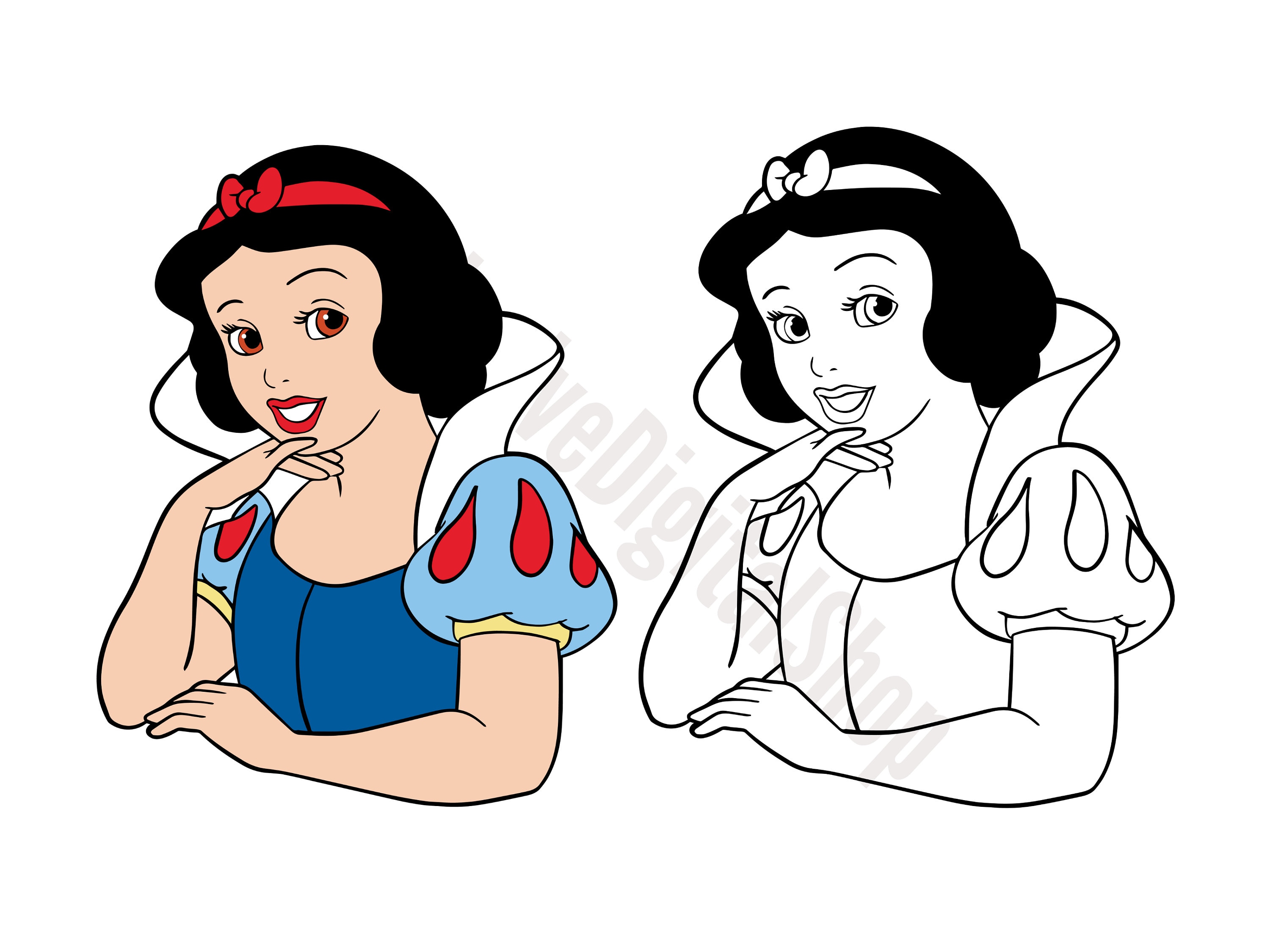 Snow White Face Outline