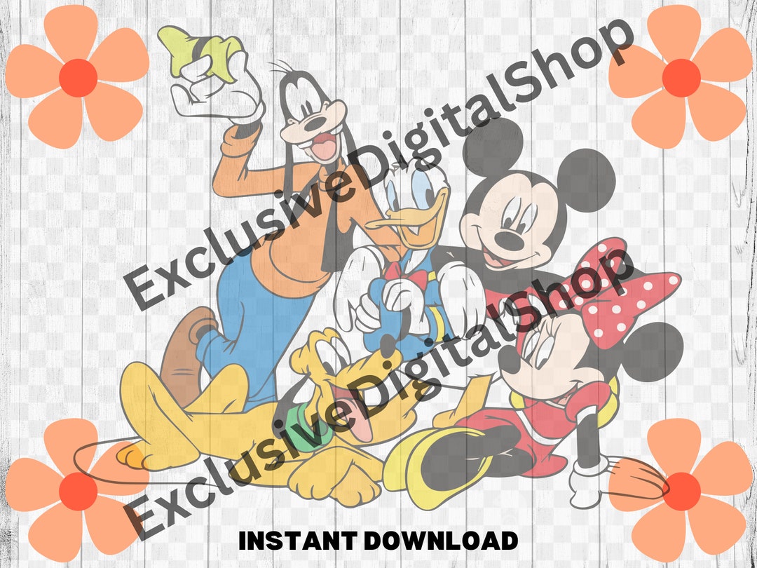 Friends Mickey Mouse, Cut File - Digital Download Svg Png Design for ...