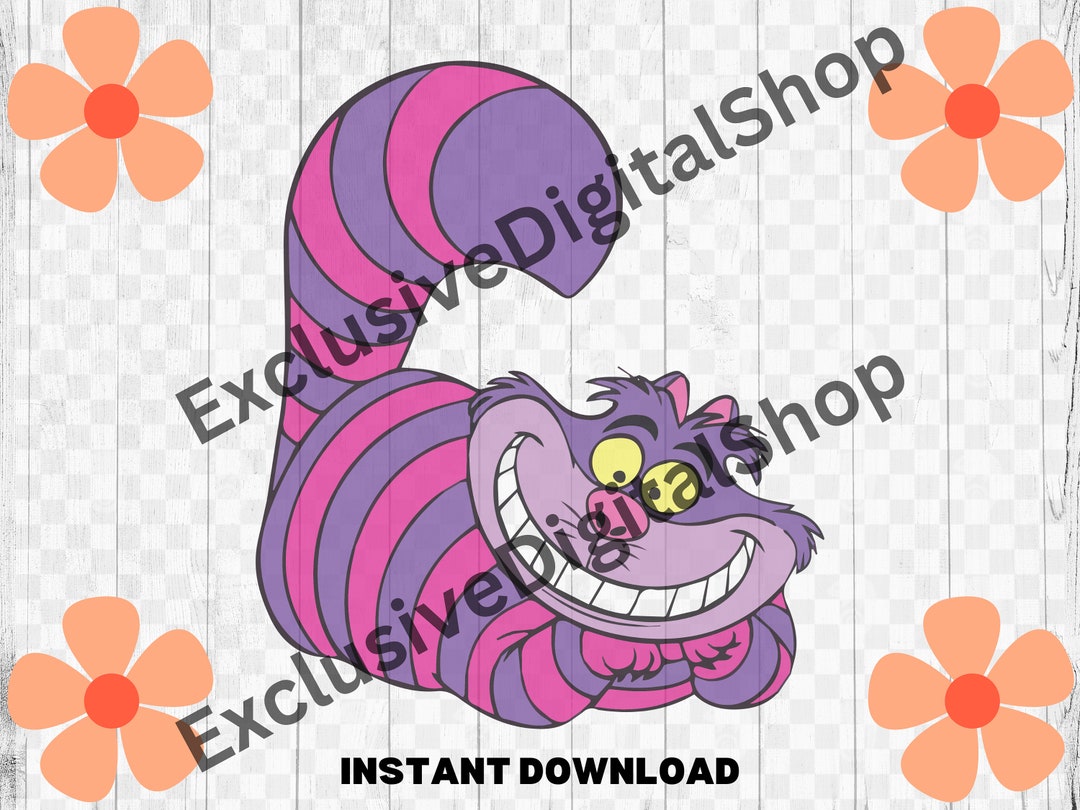 Cheshire Cat, Magic Cat Smiling Cat SVG, Wonderland Cut File - Digital ...