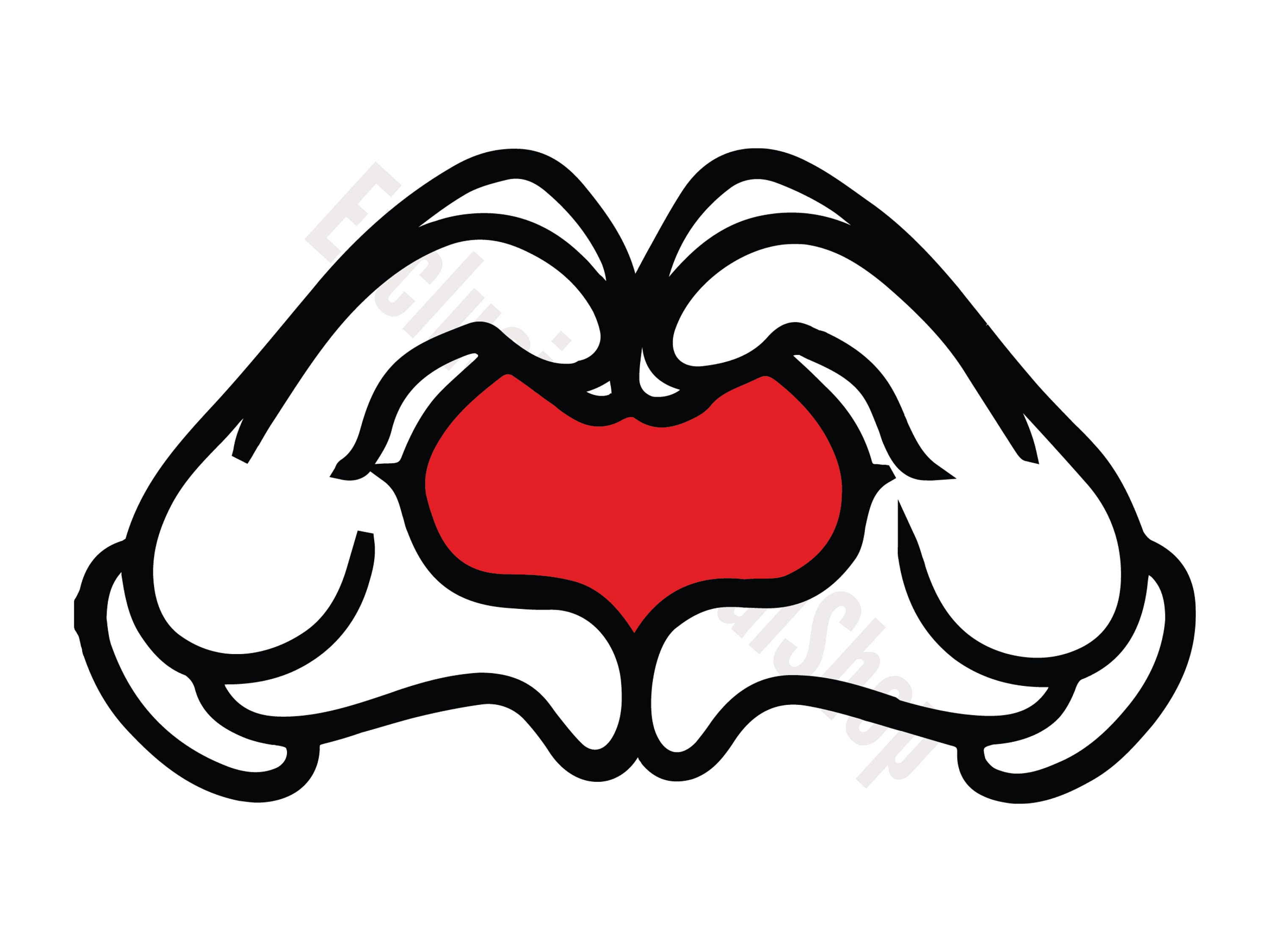 Mickey Mouse Heart SVG, Mouse SVG, Mouse Cut File Digital Download Svg ...