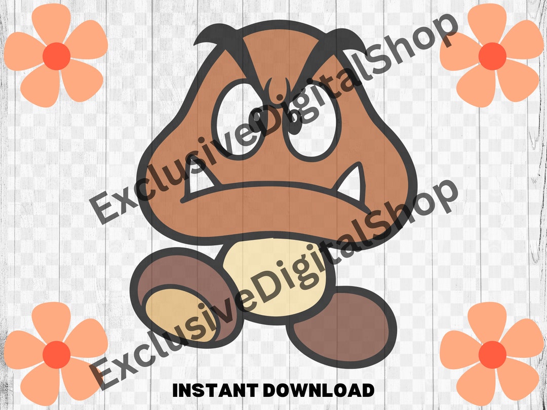 Angry Goomba Mushroom Cut File: SVG, PNG (digital Download) - Etsy