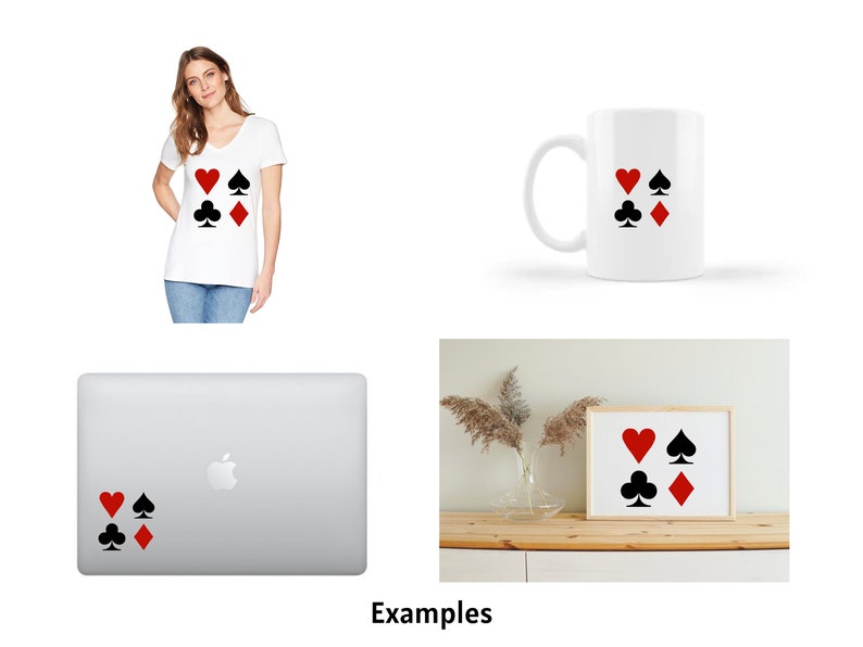 Play Card Suits SVG PNG JPG Dxf Pdf Eps Digital Download - Etsy