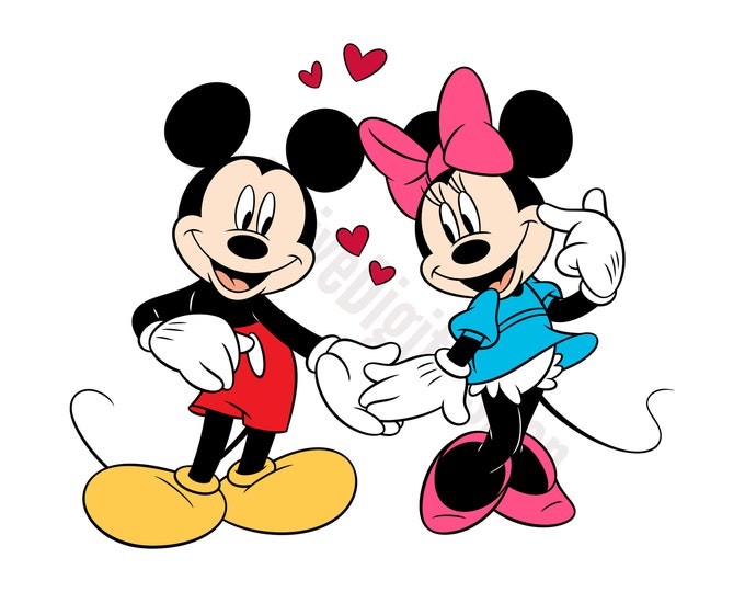 Mickey & Minnie Kiss SVG, muis SVG, bestand knippen - digitale download ...