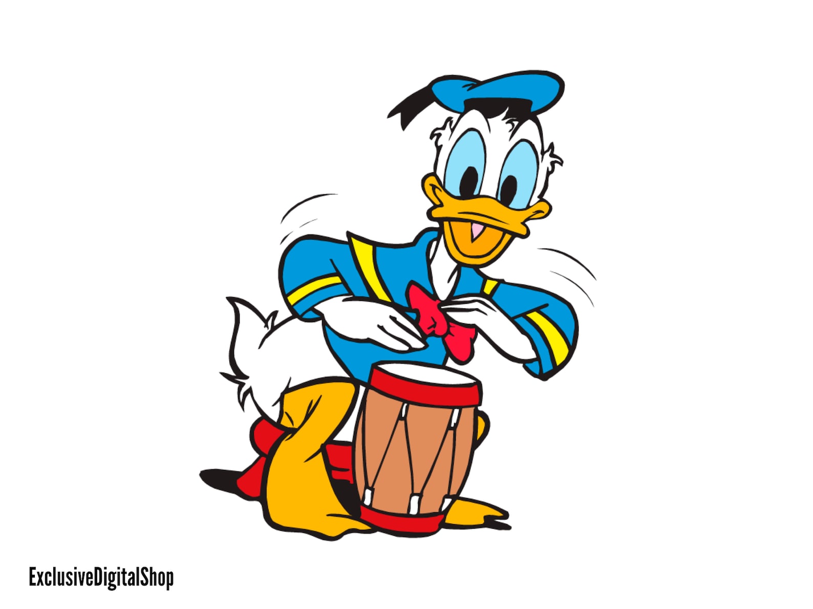 Donald Duck Drums SVG Donald SVG Cut File Digital Download - Etsy