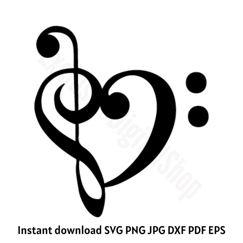 Treble Clef Heart - Etsy