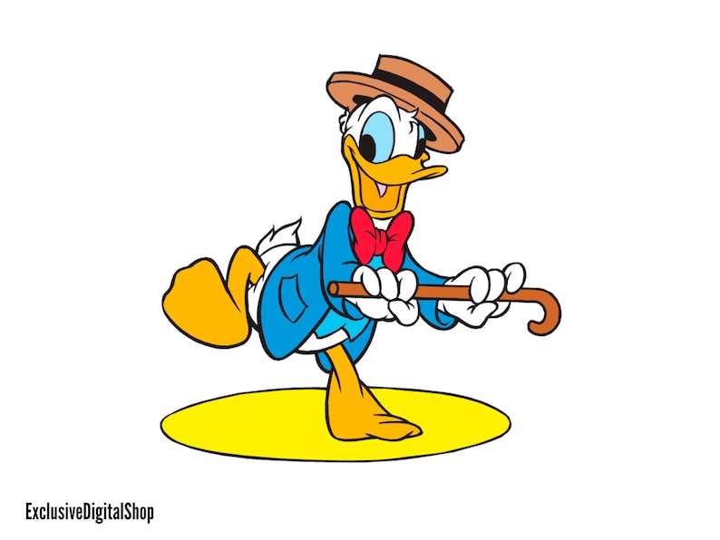 Donald Duck Dancing SVG Donald SVG Cut File Digital - Etsy