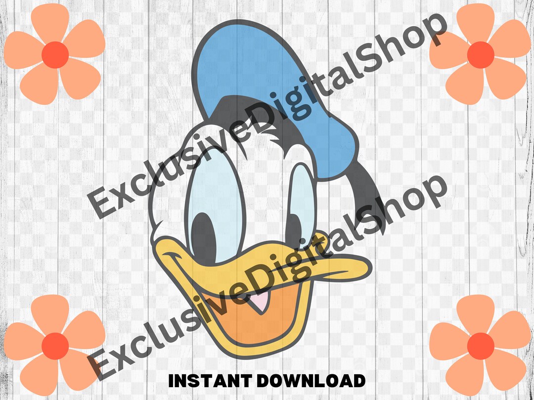 Cara de pato Donald sonriendo, Archivo recortado Descarga digital svg ...