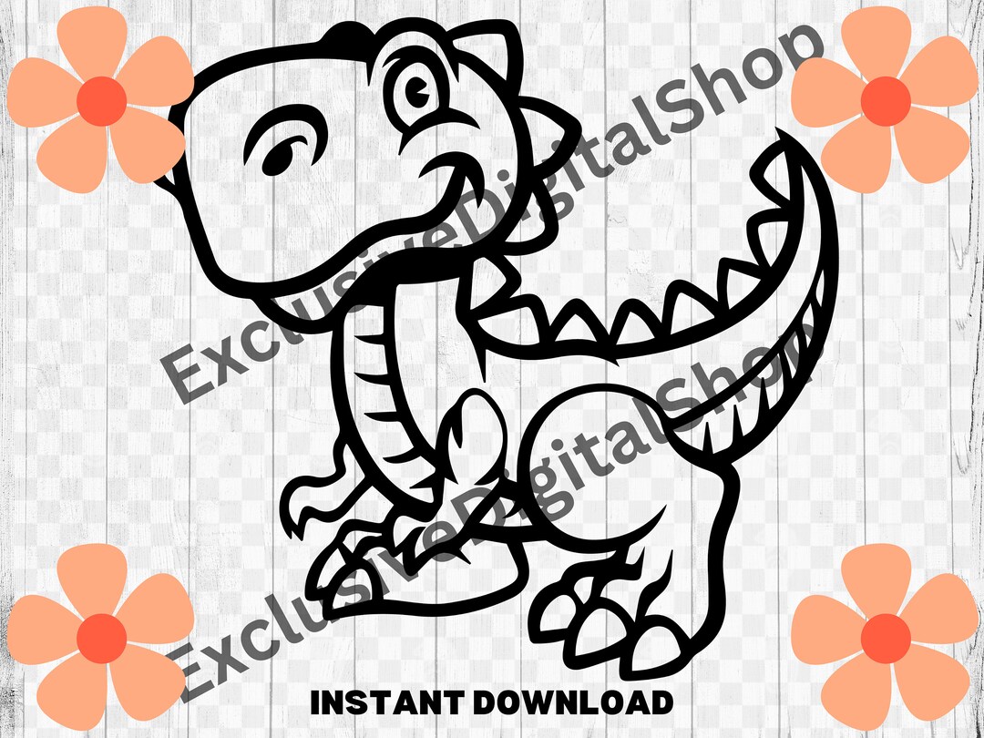 Rex SVG, Baby Rex Dinosour Cut File - Digital Download Svg Png Design ...